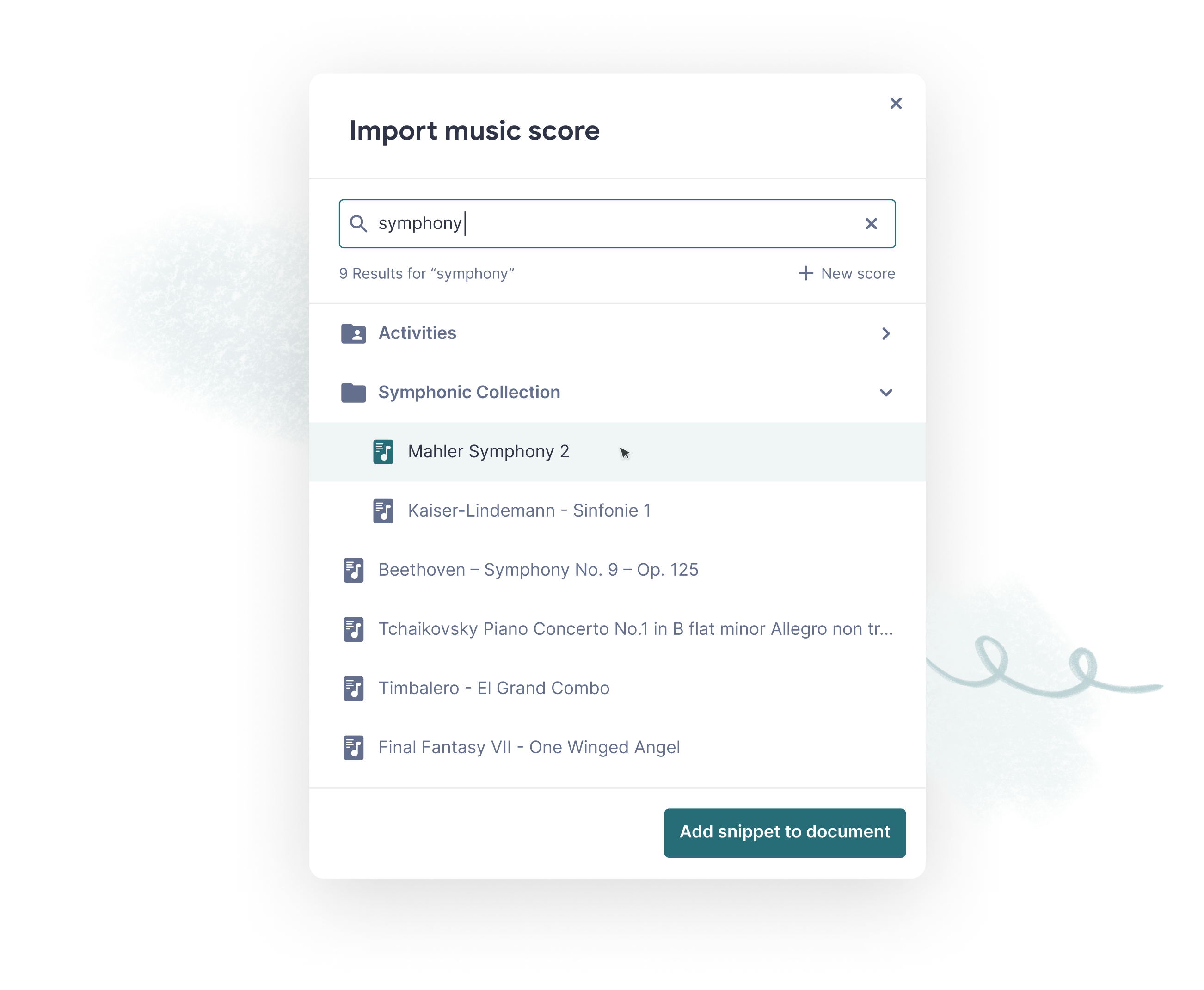 Music notation and tablature snippets for Google & Microsoft tools
